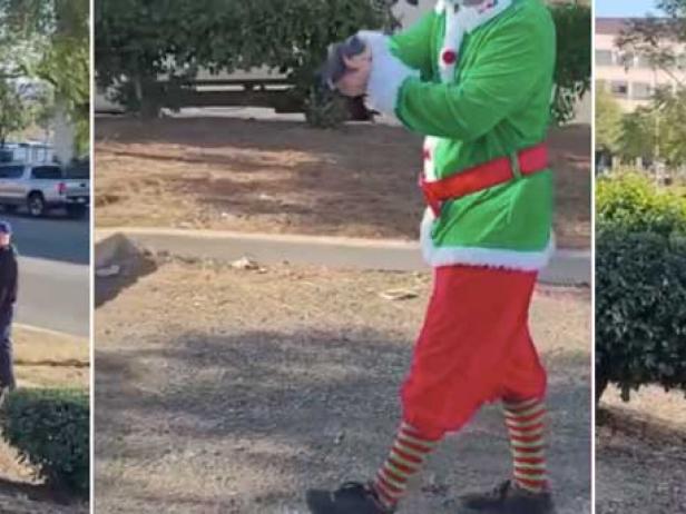 'Get'em Santa!' Undercover Cops Dressed As Santa, Elf Capture Car ...